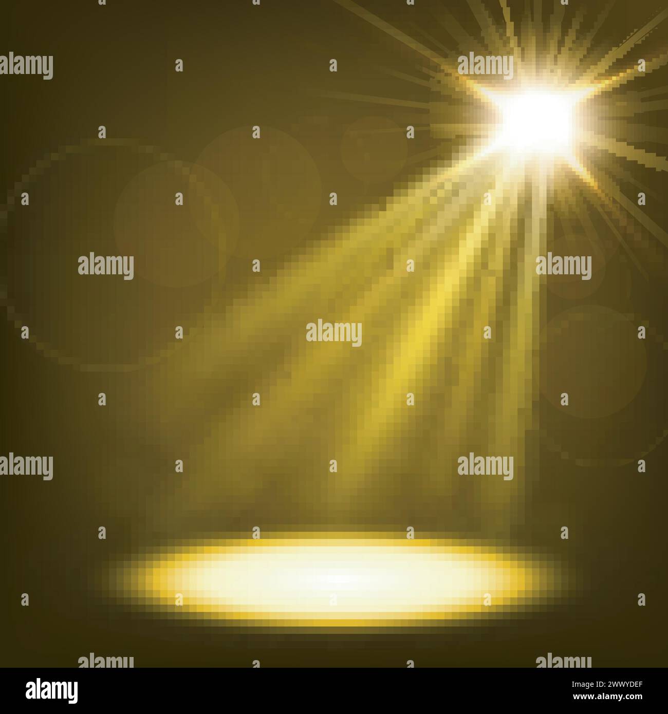 Gold spotlight shining Stock Vector Image & Art - Alamy