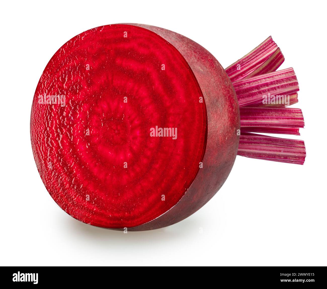 Red beetroot cross section isolated on white background Stock Photo - Alamy