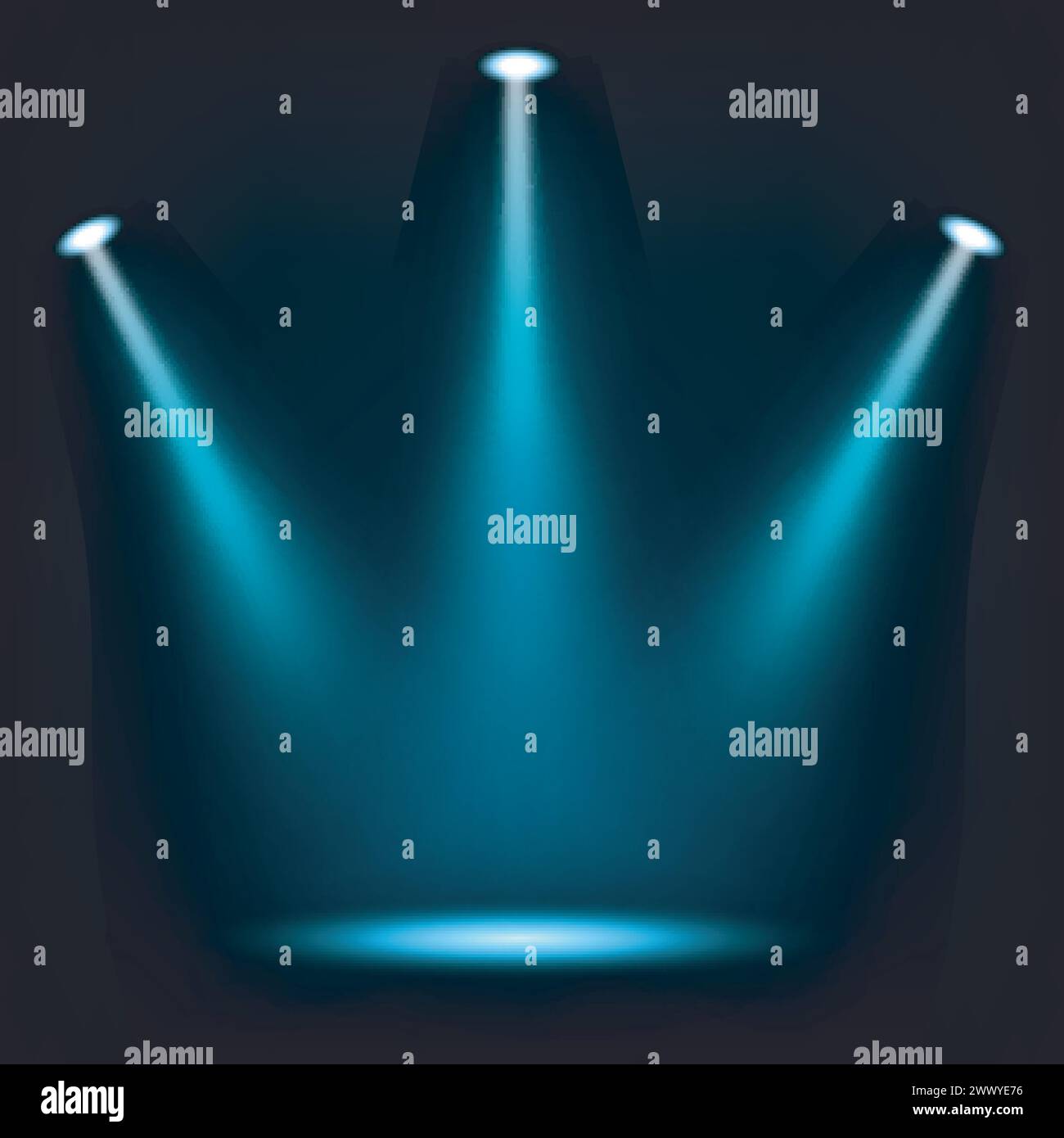 Blue Spotlights Shining, Vector Illustration Stock Vector Image & Art ...