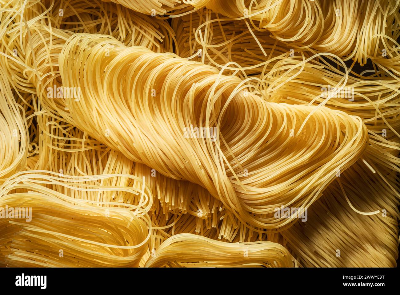 Italian pasta vermicelli close-up. Food background Stock Photo - Alamy