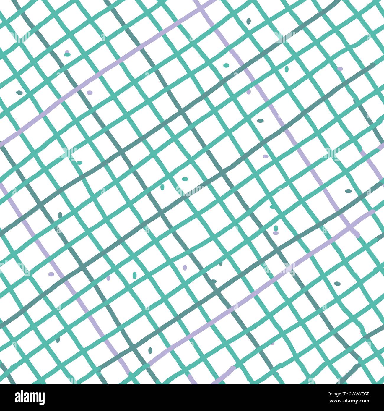 Vector hand drawn cute checkered pattern. Doodle Plaid geometrical ...