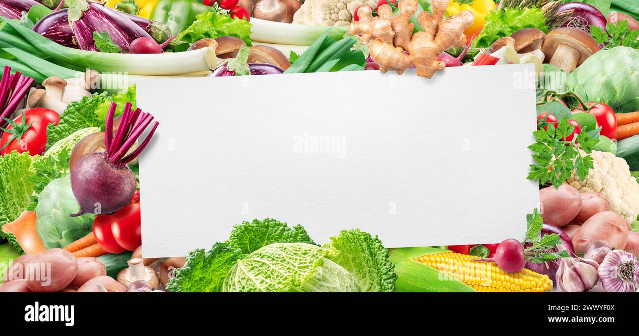 Empty frame fresh vegetables hi-res stock photography and images - Alamy