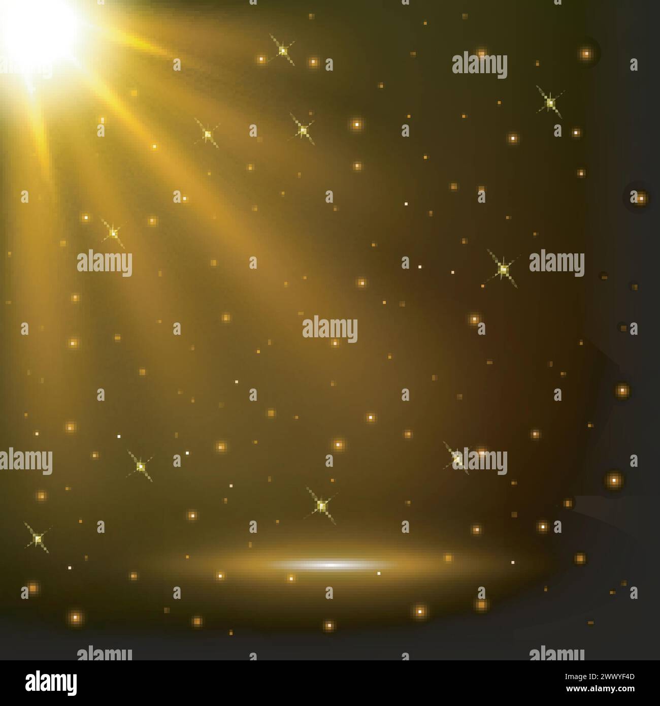 Gold Lights Shining Background, Vector Illustration Stock Vector Image & Art - Alamy
