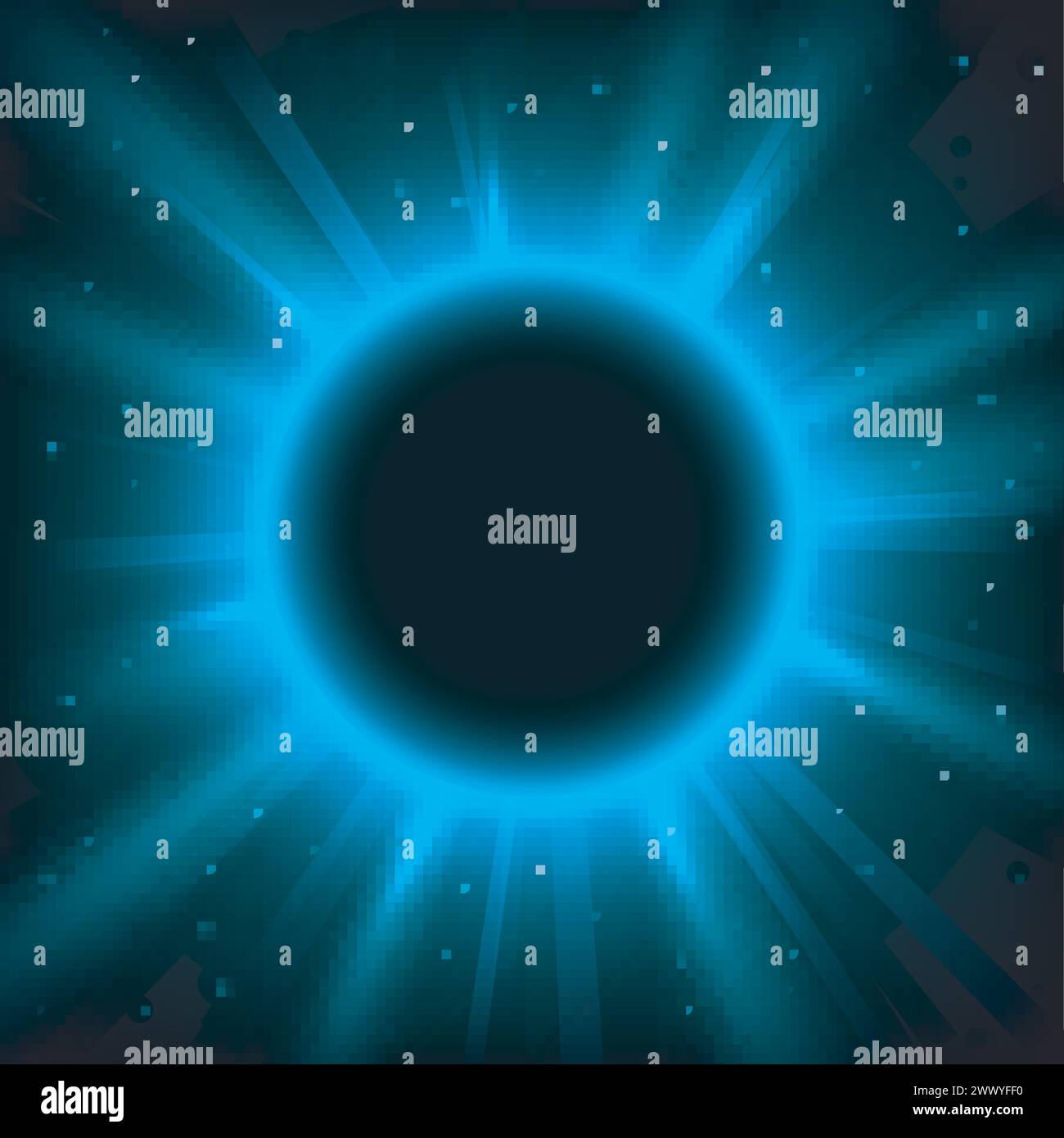 Blue lights rounded background, Vector Illustration Stock Vector Image ...