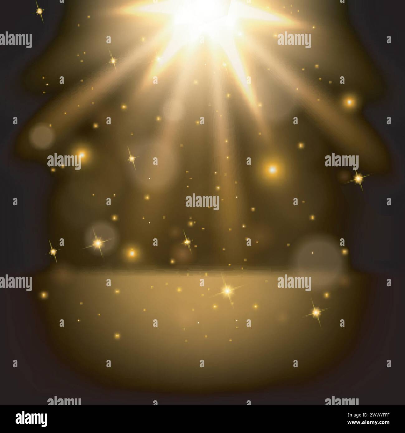Golden light shining background, Vector Illustration Stock Vector Image ...