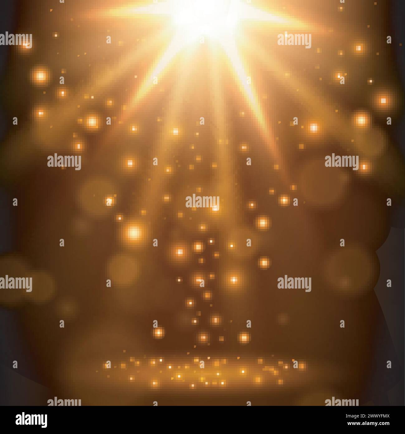 Golden light shining background, Vector Illustration Stock Vector Image & Art - Alamy