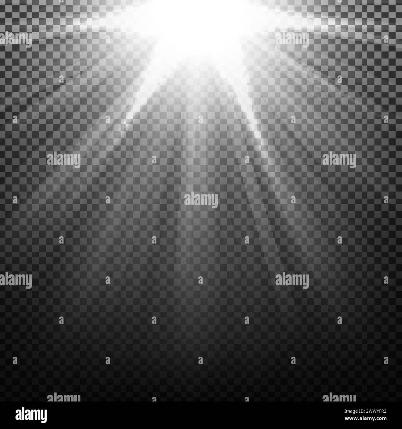 Light shining on transparent background, Vector Illustration Stock ...