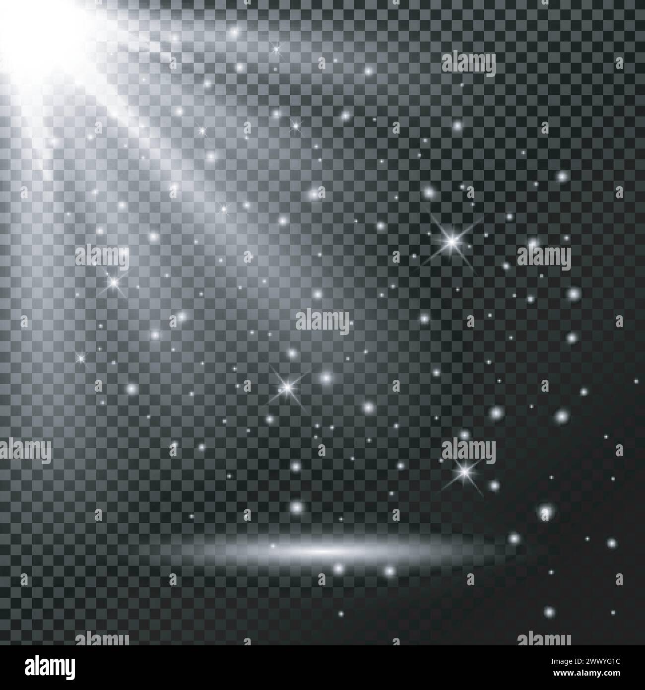 Lights shining on transparent background, Vector Illustration Stock ...