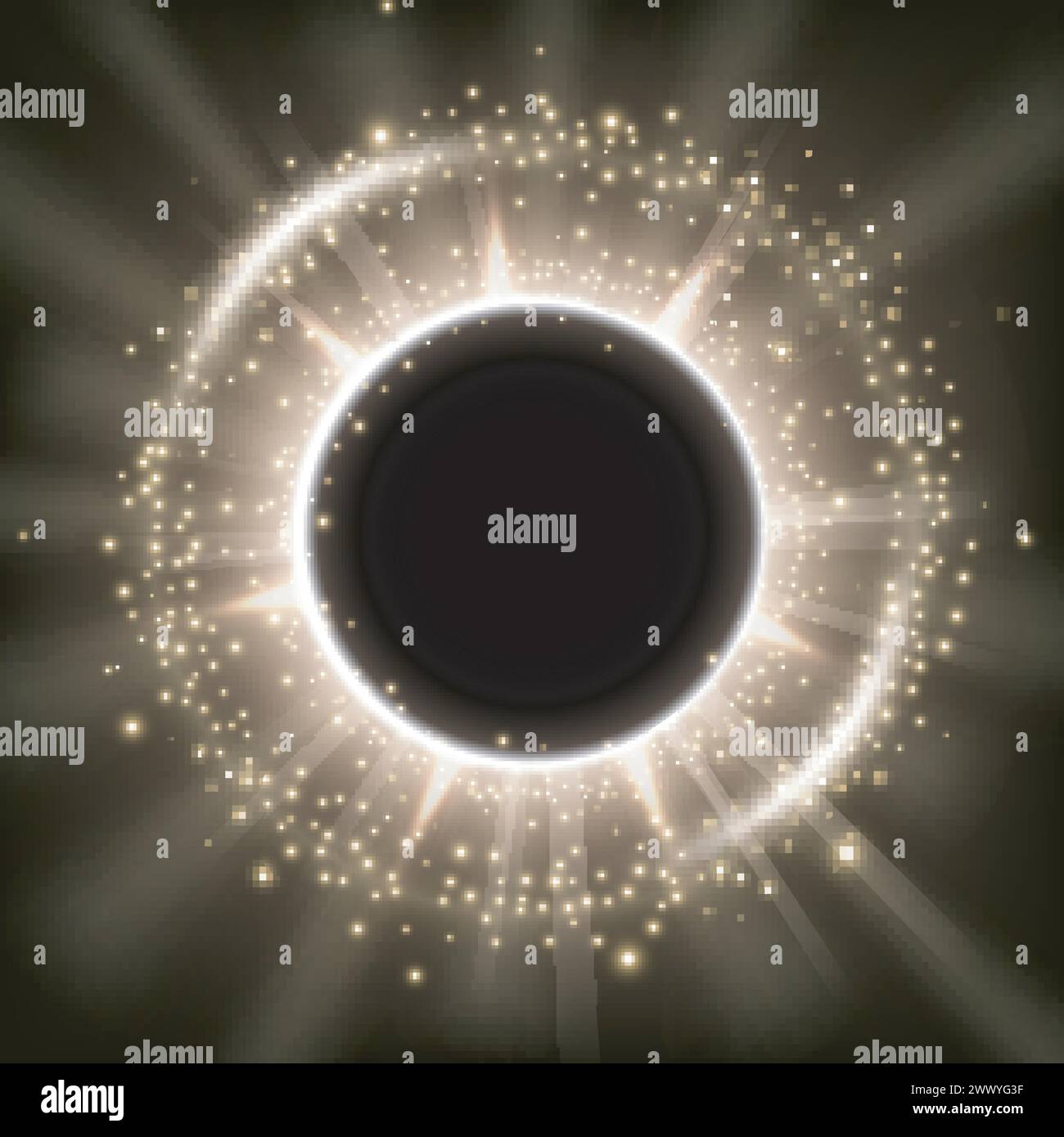 Elegant shiny circle frame with glittering dust particles, Vector ...