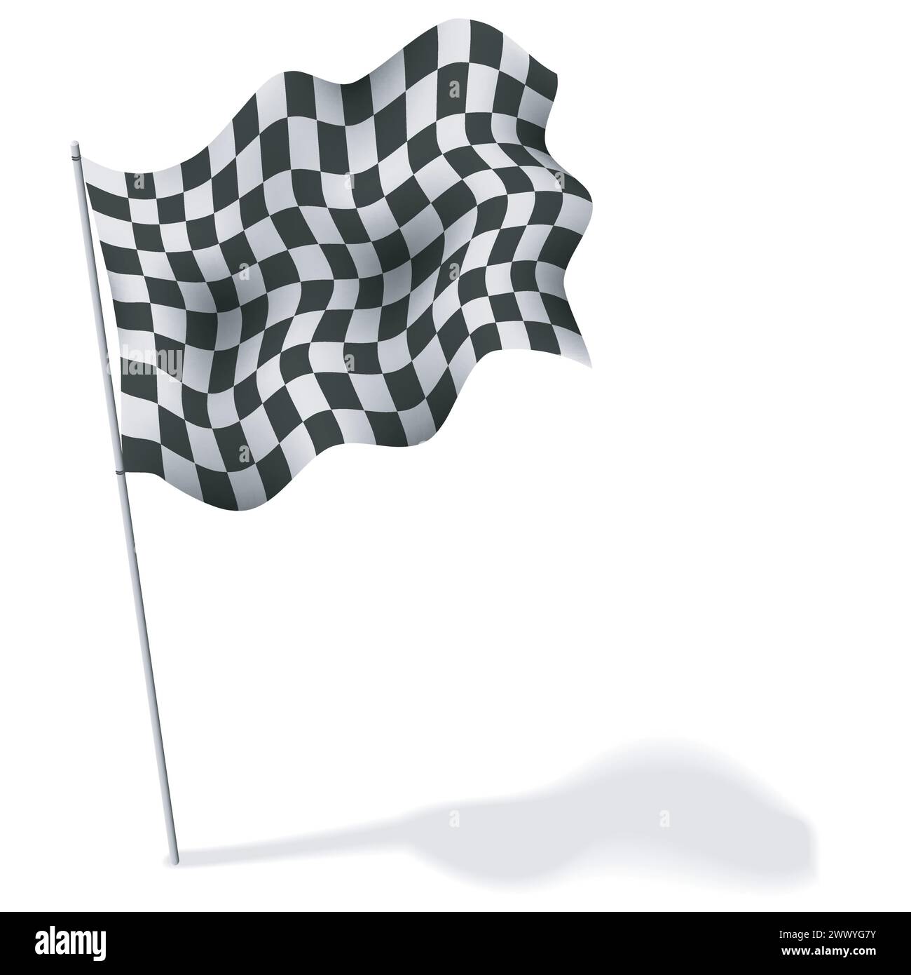 Checkered flag waving isolated, Vector Illustration Stock Vector Image & Art - Alamy