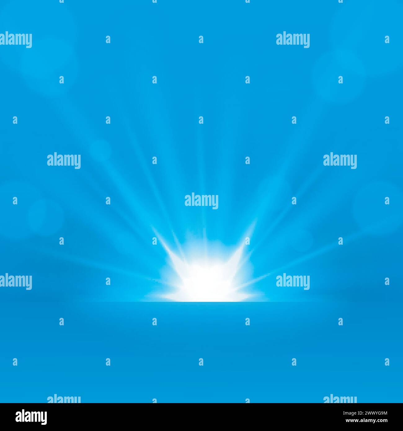 Blue Rays rising background, Vector Illustration Stock Vector Image ...