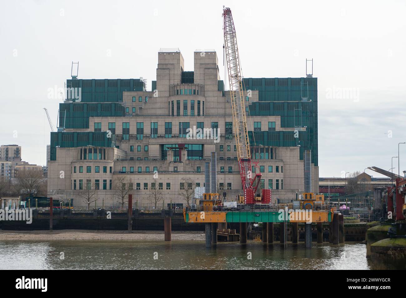 London, UK. 26th March, 2024. Construction work is continuing on the ...