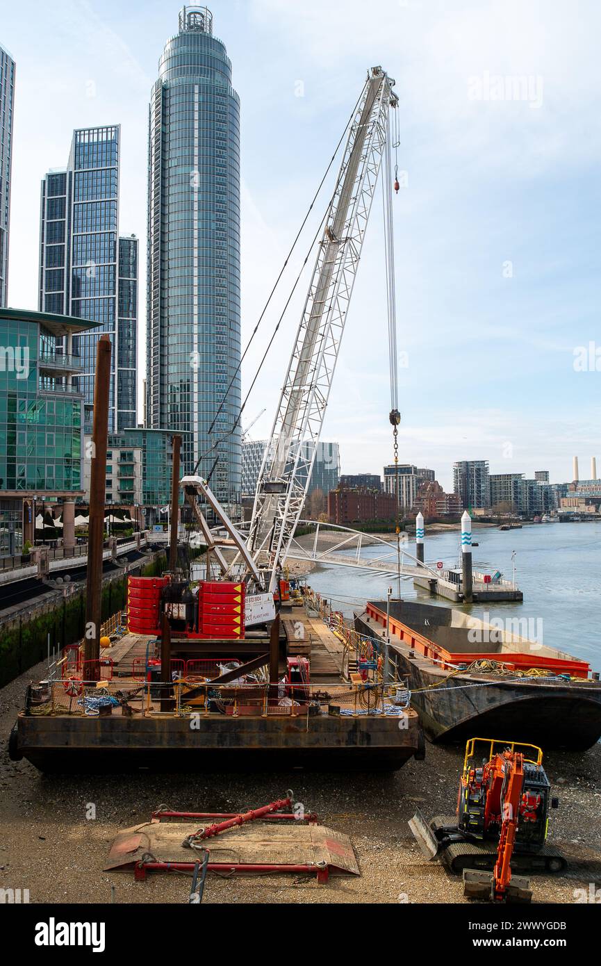 London, UK. 26th March, 2024. Construction work is continuing on the ...