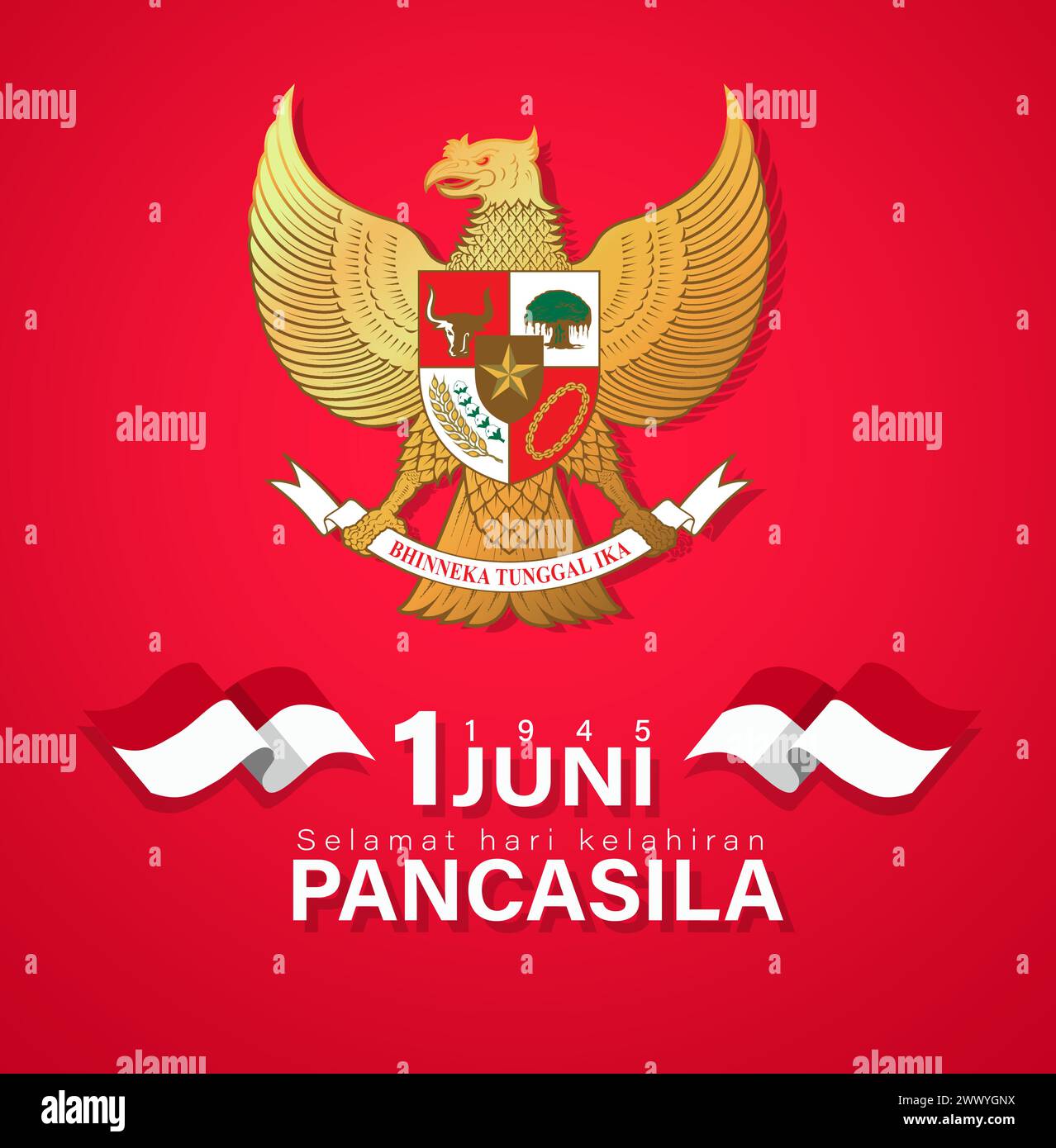 Selamat Hari Lahir Pancasila Translation : The Day of Birth of ...