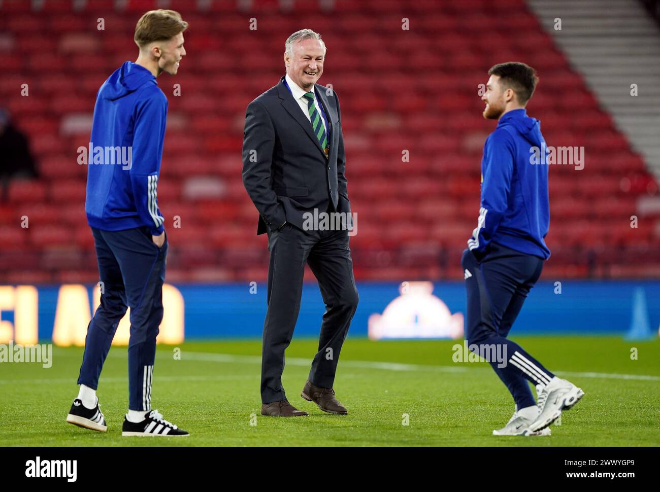 Michael O'Neill, Northern Ireland manager, ahead of an international ...