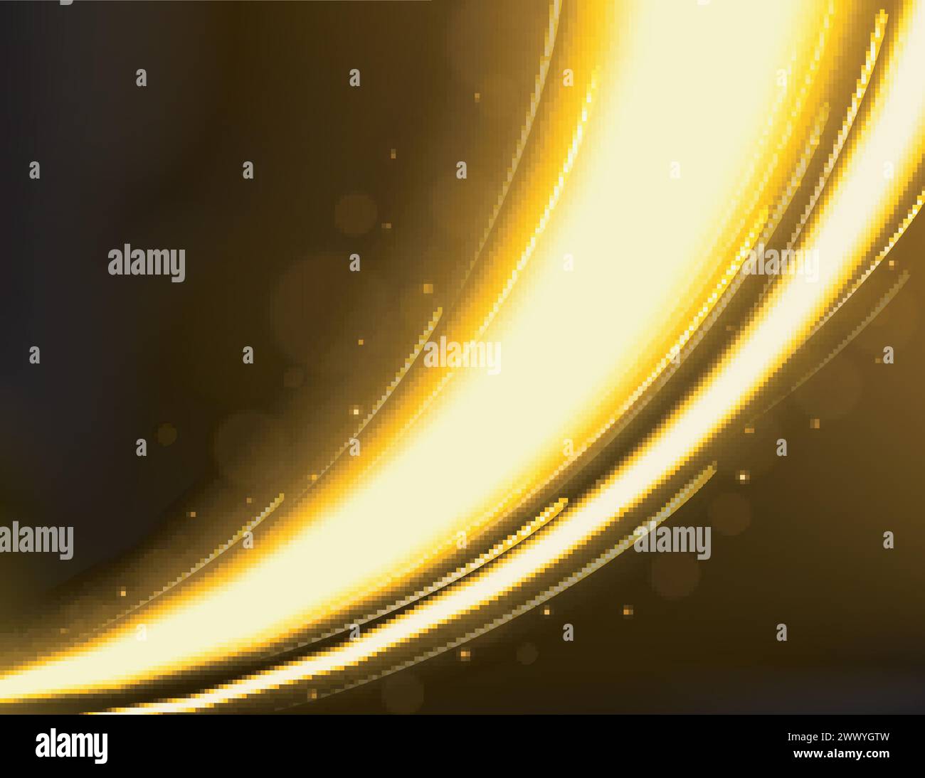 Golden Magic Color Light Curved Lines, Vector Illustration Stock Vector ...