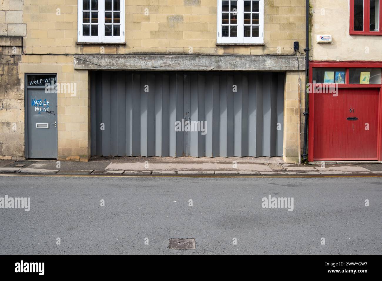 Large horizontal galvanized steel roller shutter doors Stock Photo - Alamy