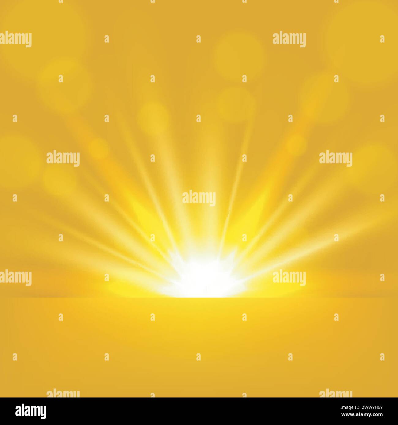 Yellow Rays rising background, Vector Illustration Stock Vector Image ...