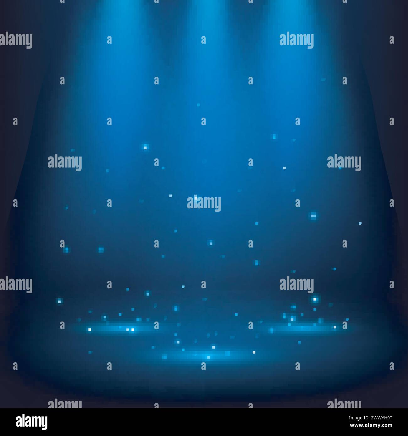 Blue spotlights shining with sparkles, Vector Illustration Stock Vector ...