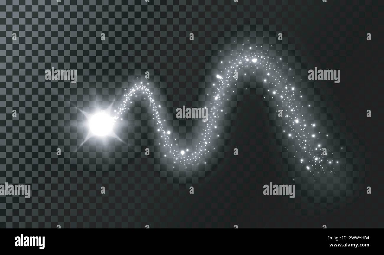 White Particle Trail Background, Vector Illustration Stock Vector Image & Art - Alamy