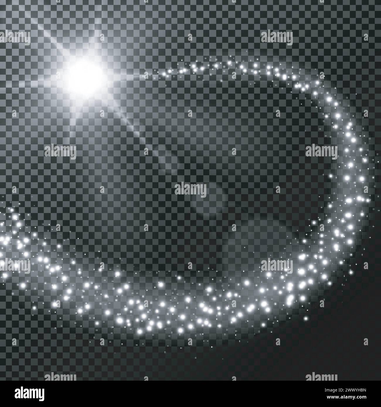 White Particle Trail Background, Vector Illustration Stock Vector Image & Art - Alamy