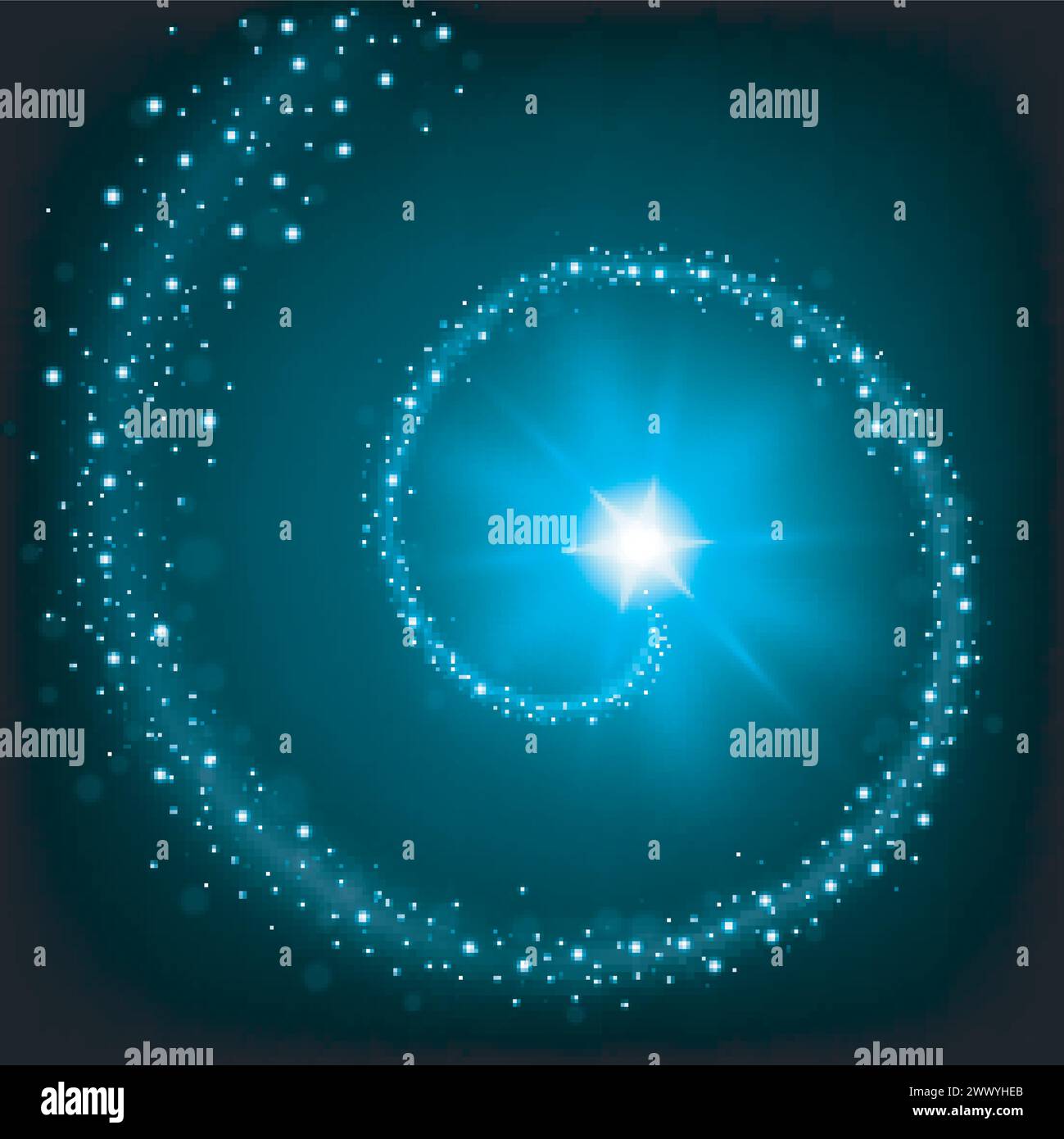 Blue Swirl shiny frame background, Vector Illustration Stock Vector ...