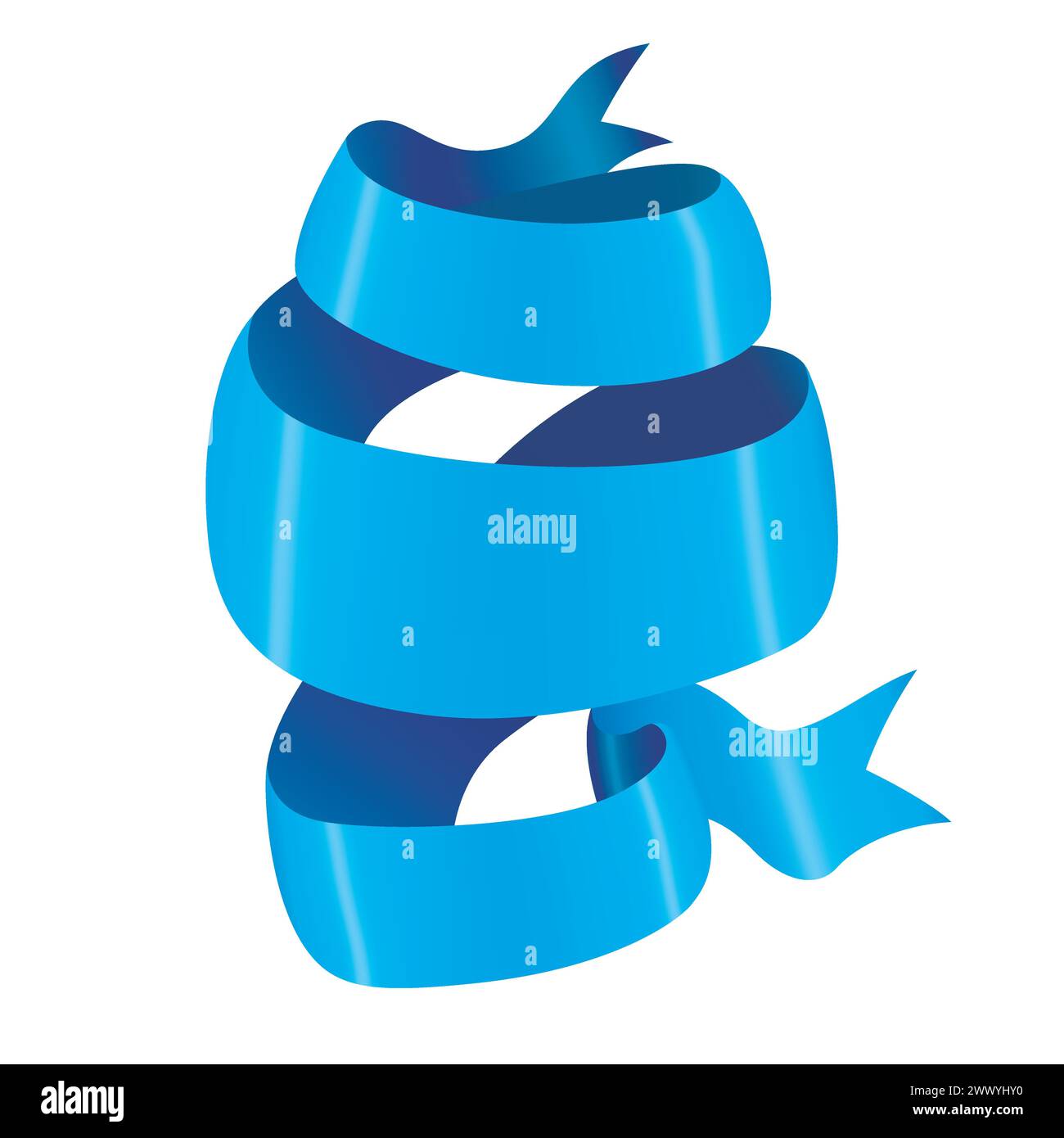 Blue Banner Ribbon, Vector Illustration Stock Vector Image & Art - Alamy