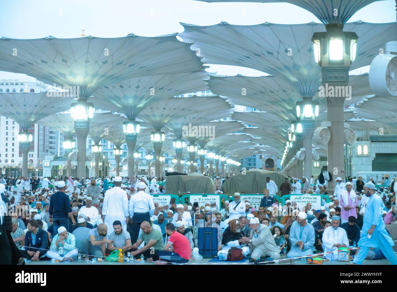Islamic Holy Place Medina Munawwara,the Prophet's Mosque,Saudi Arabia ...