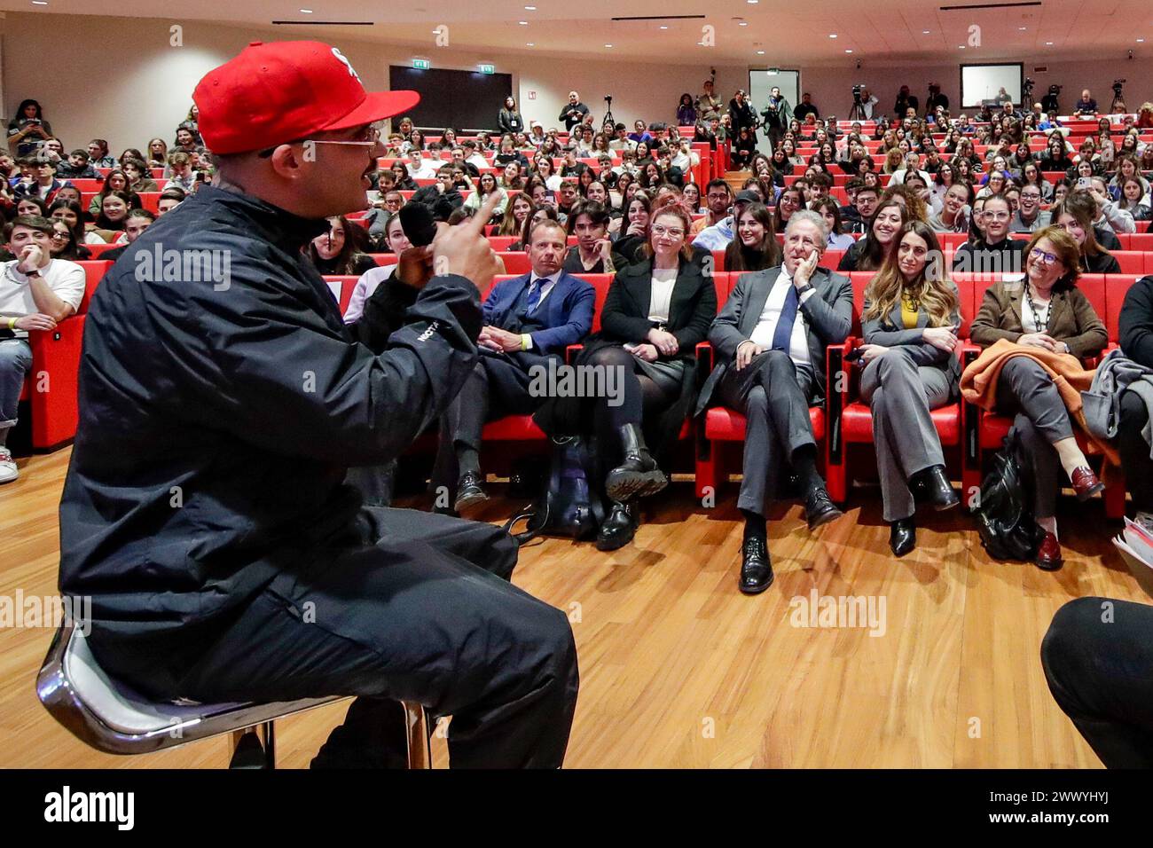 Naples, Italy. 26th Mar, 2024. Naples in the great hall of the Federico ...