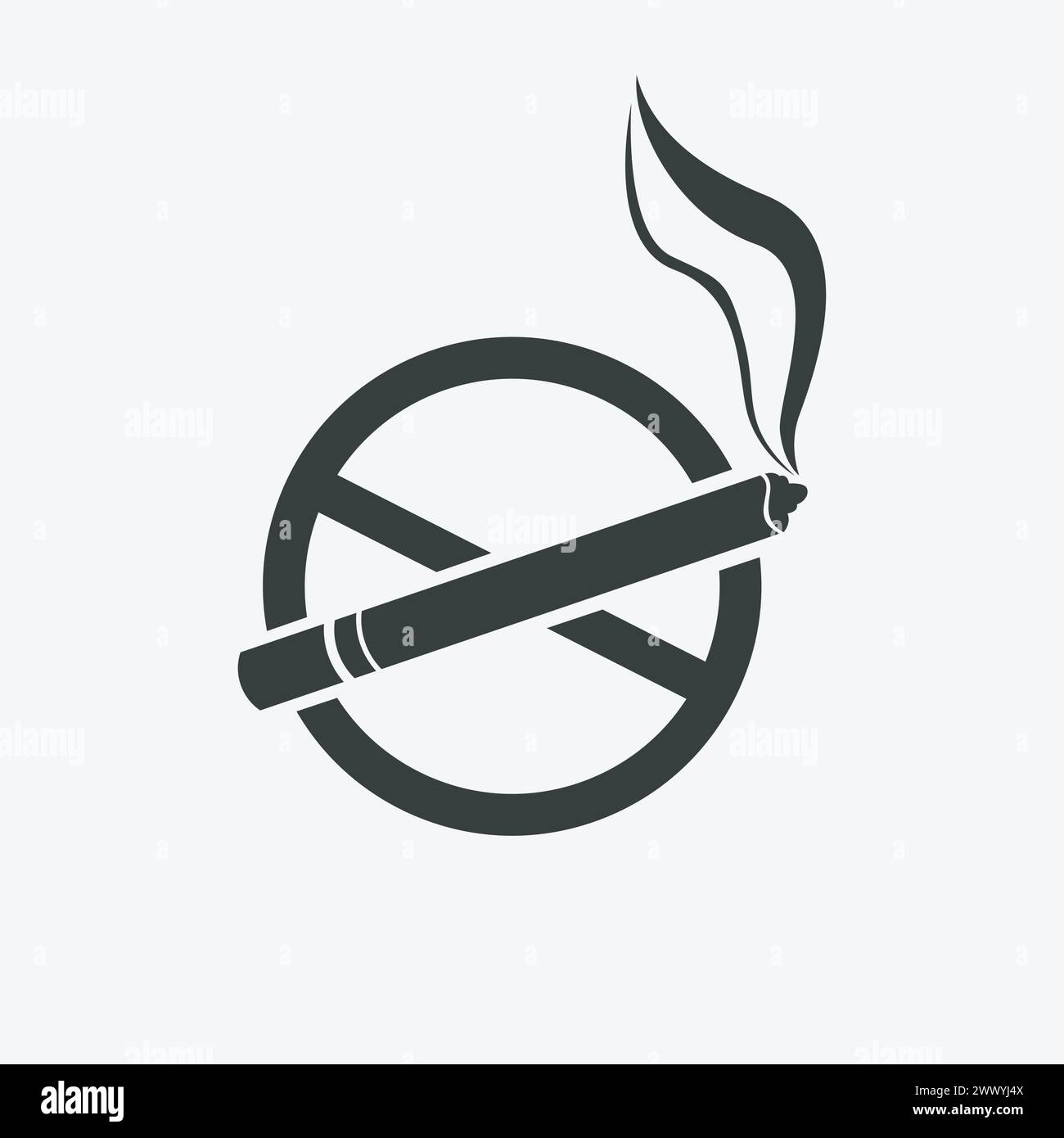 No Smoking Flat Icon, Vector Illustration Stock Vector Image & Art - Alamy