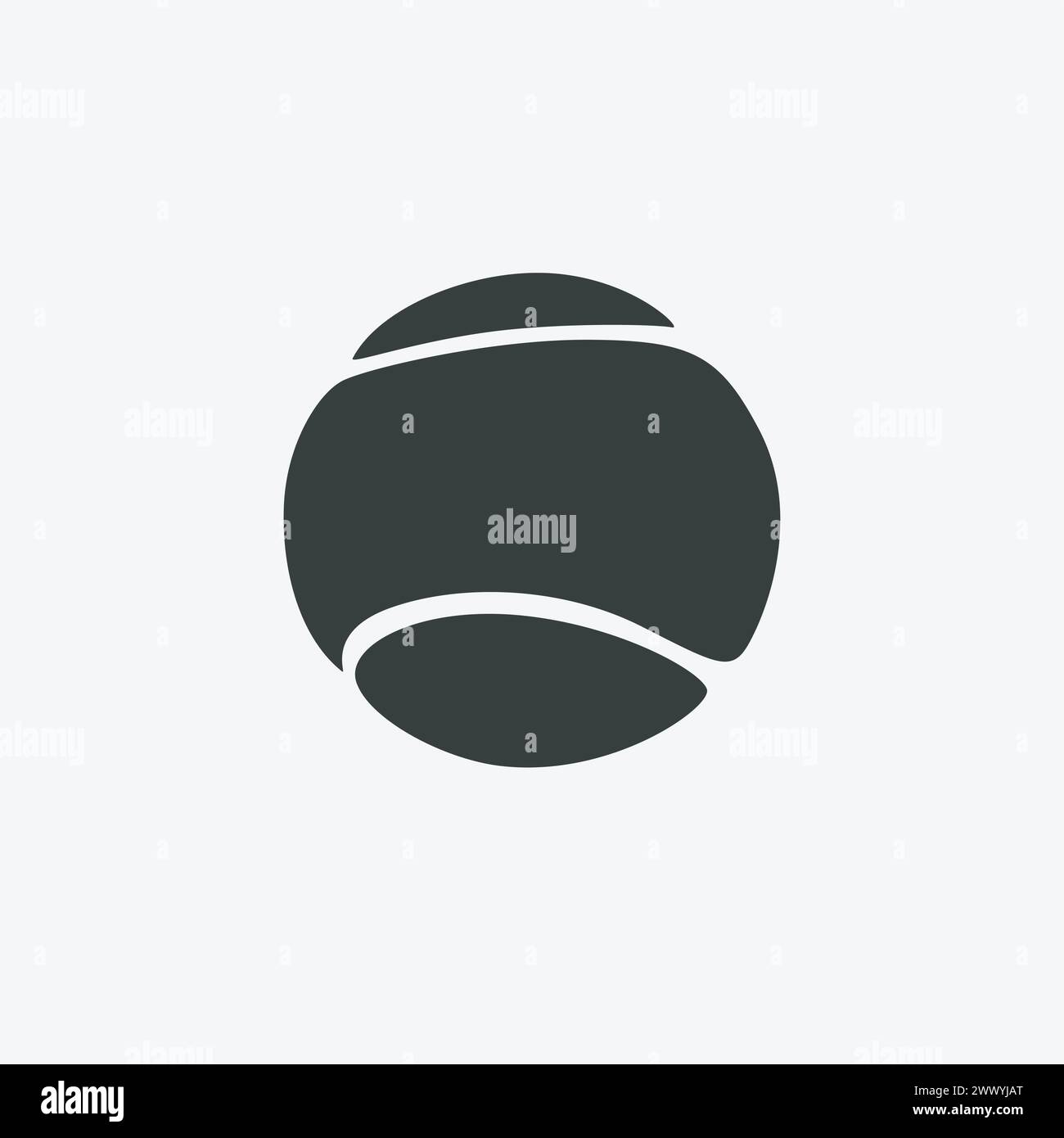 Tennis Ball Flat Icon, Vector Illustration Stock Vector Image & Art - Alamy