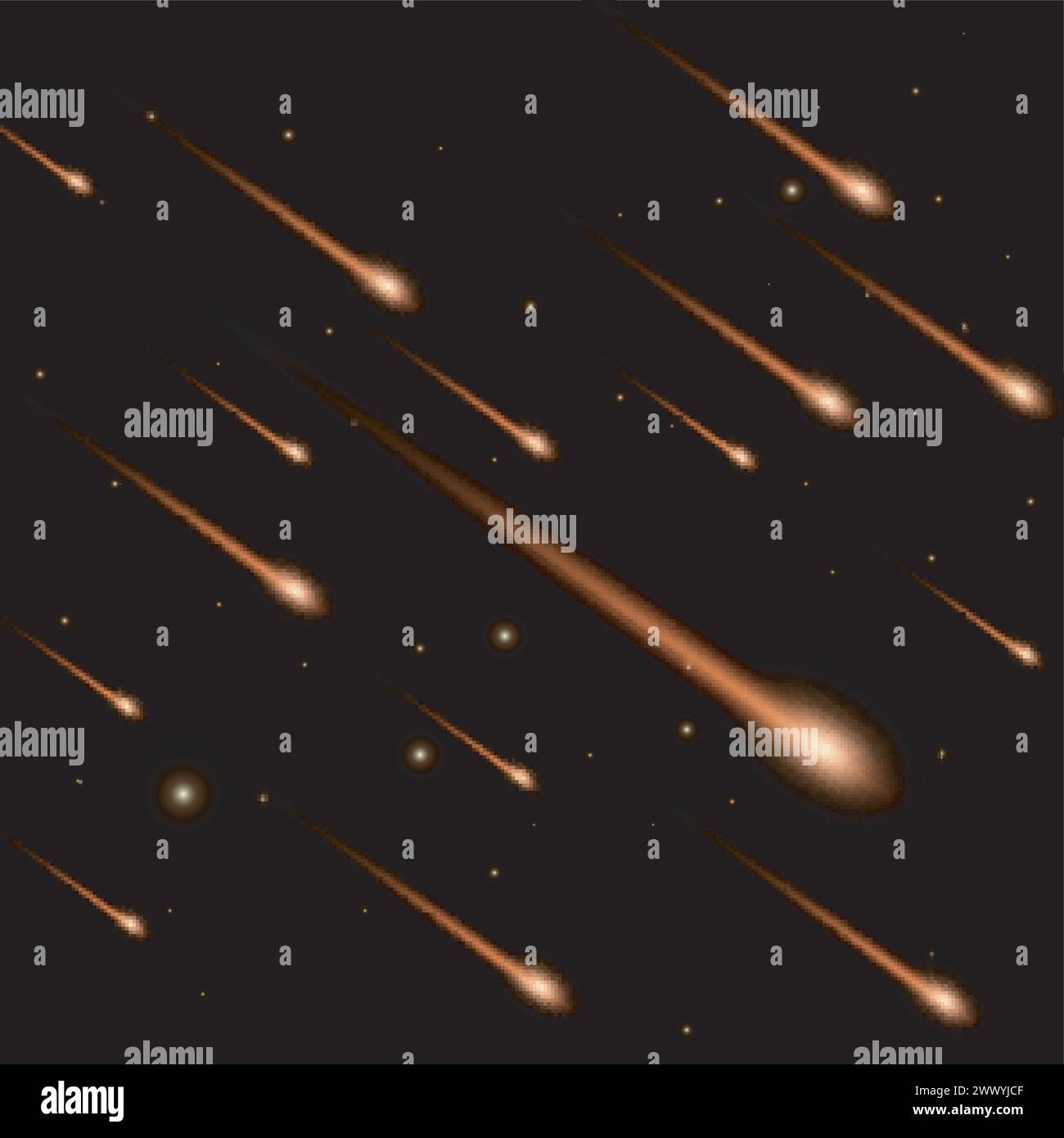 Meteor Rain From Space, Vector Illustration Stock Vector Image & Art ...