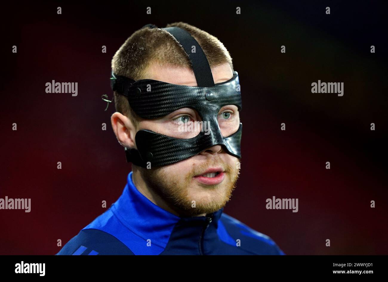 Northern Ireland goalkeeper Bailey Peacock-Farrell warms up ahead of an ...