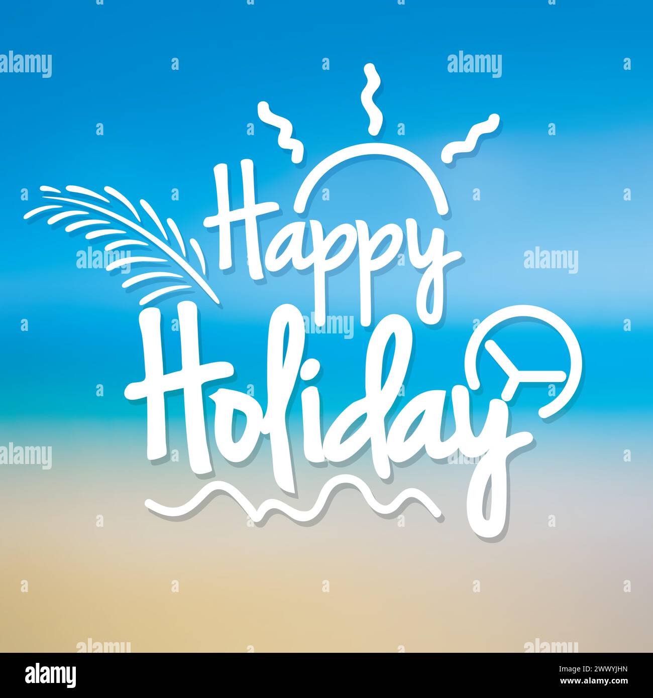 Happy Holiday Text, Vector Illustration Stock Vector Image & Art - Alamy