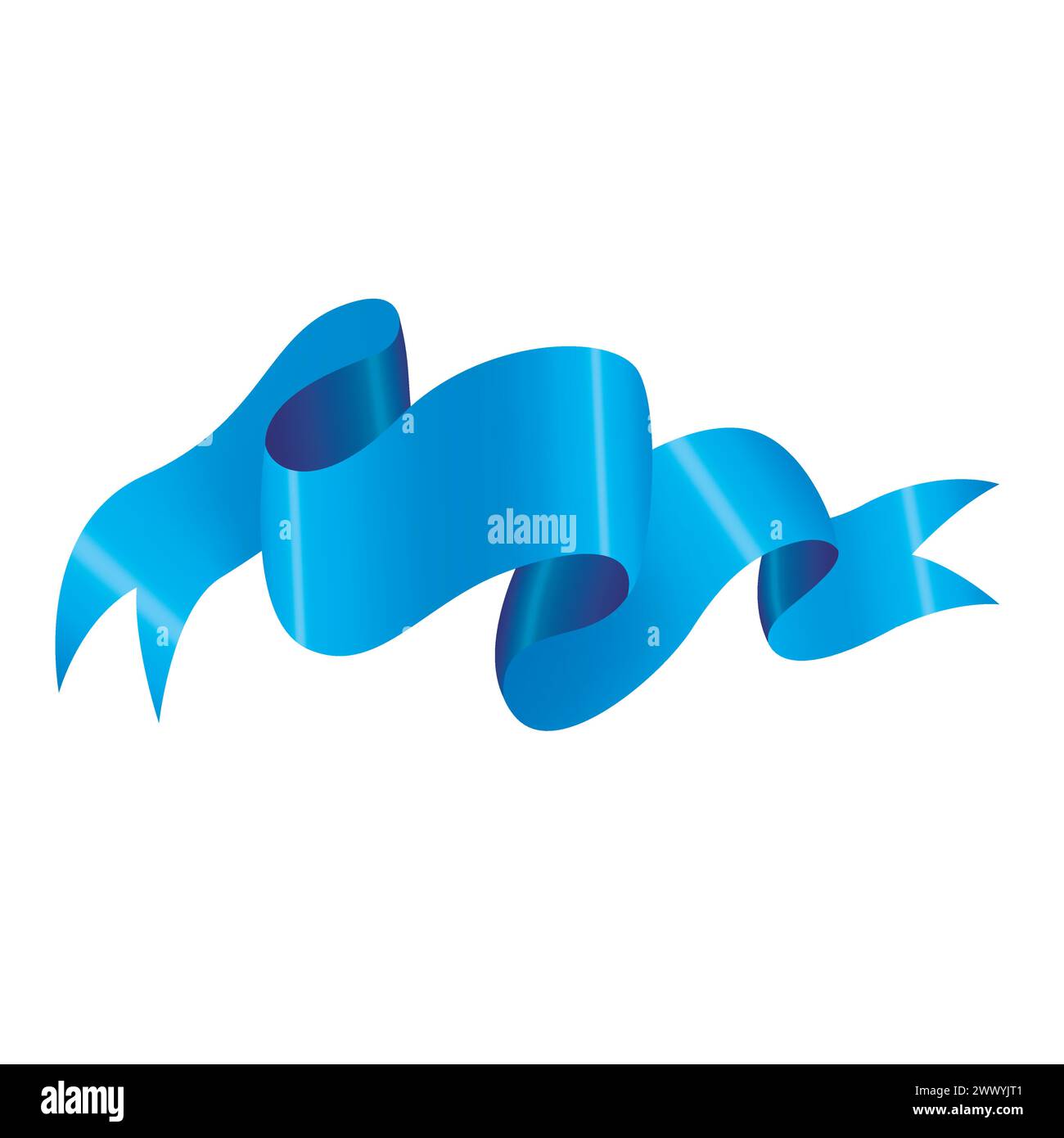 Blue Banner Ribbon, Vector Illustration Stock Vector Image & Art - Alamy