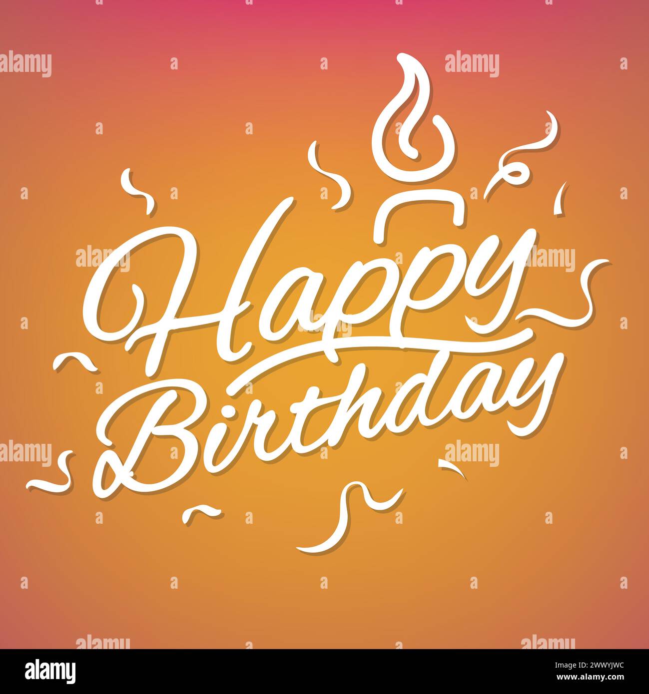 Happy Birthday Text, Vector Illustration Stock Vector Image & Art - Alamy