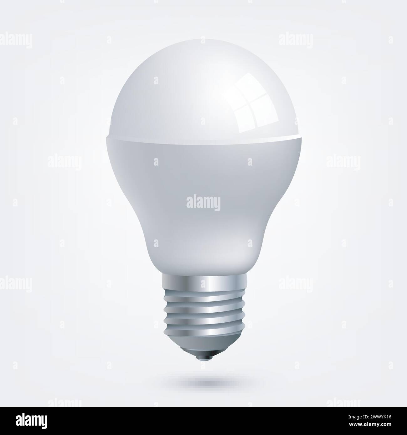 Led Light Emitting Diode Energy Saving Light Bulb, Vector Illustration ...