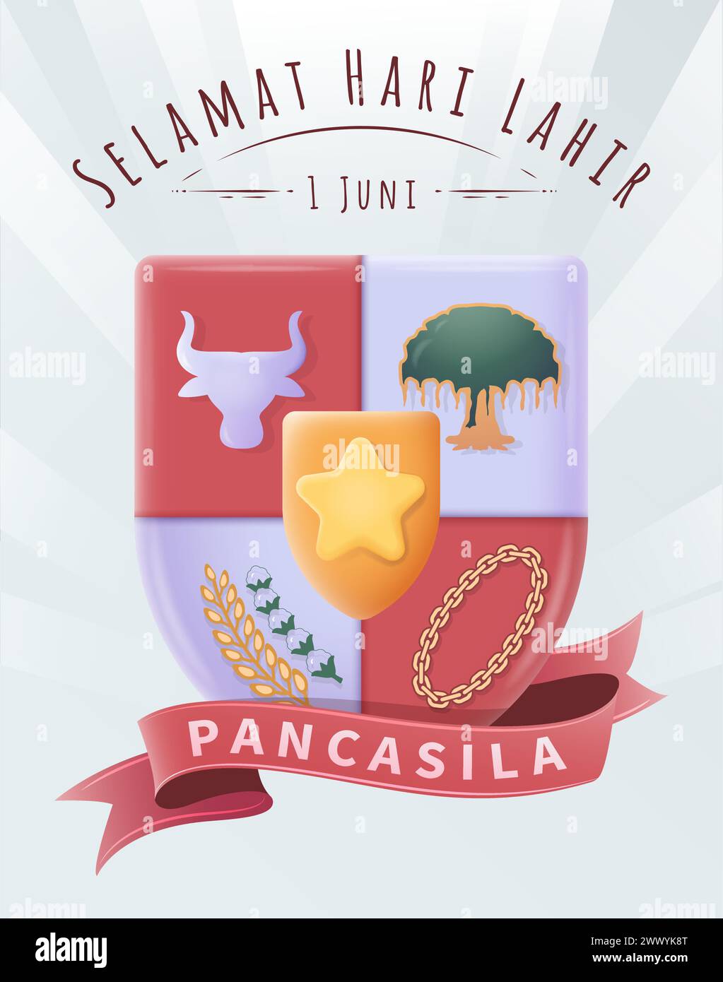Selamat Hari Lahir Pancasila Translation : The Day of Birth of ...