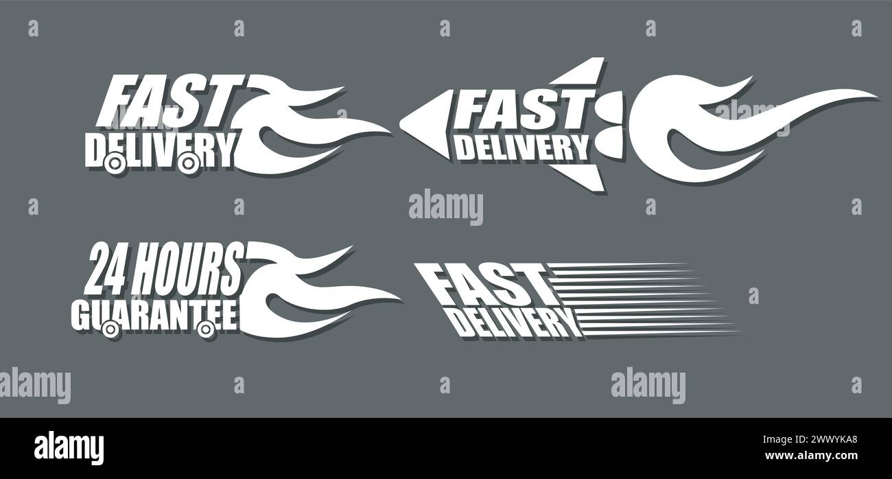 Fast Delivery Icon Sets, Vector Illustration Stock Vector Image & Art ...
