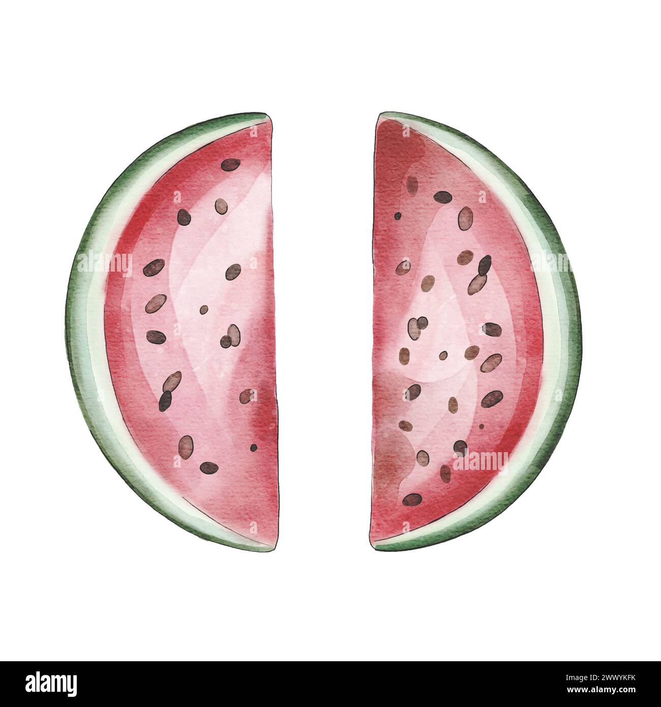 Watercolor fruit berry sweet Cut Out Stock Images & Pictures - Alamy