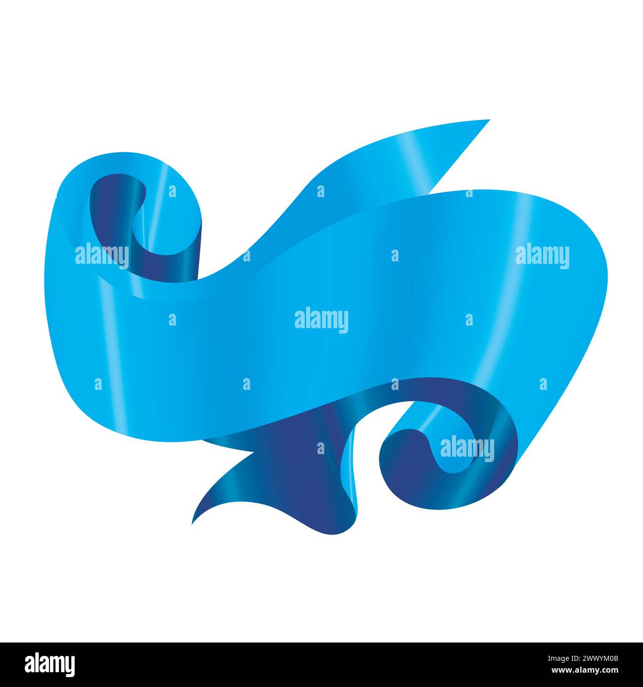 Blue Banner Ribbon, Vector Illustration Stock Vector Image & Art - Alamy