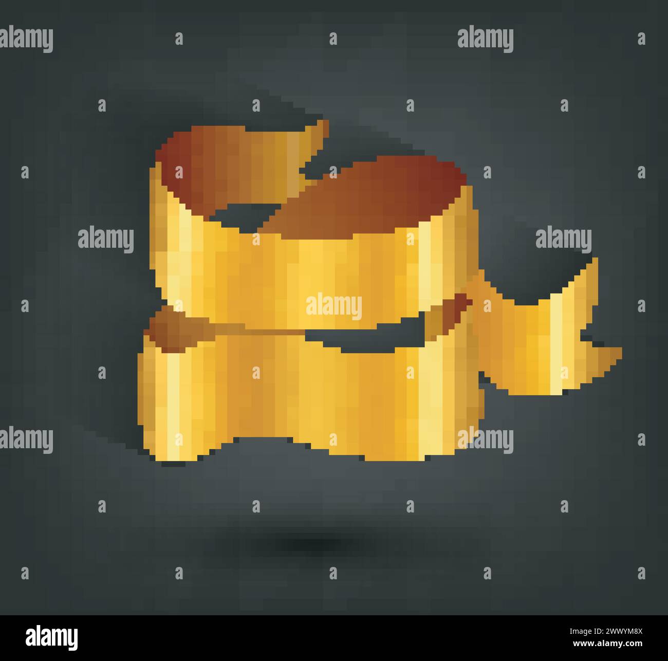 Golden Banner Ribbon On Dark Background, Vector Illustration Stock ...