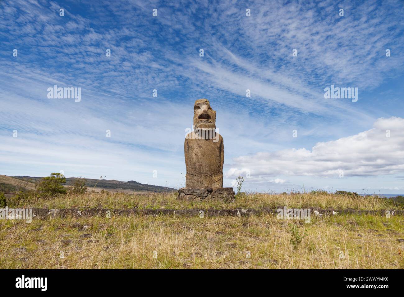 Easter Island, Chile. 29th Dec 2023. Archaeological site of Ahu Huri A ...