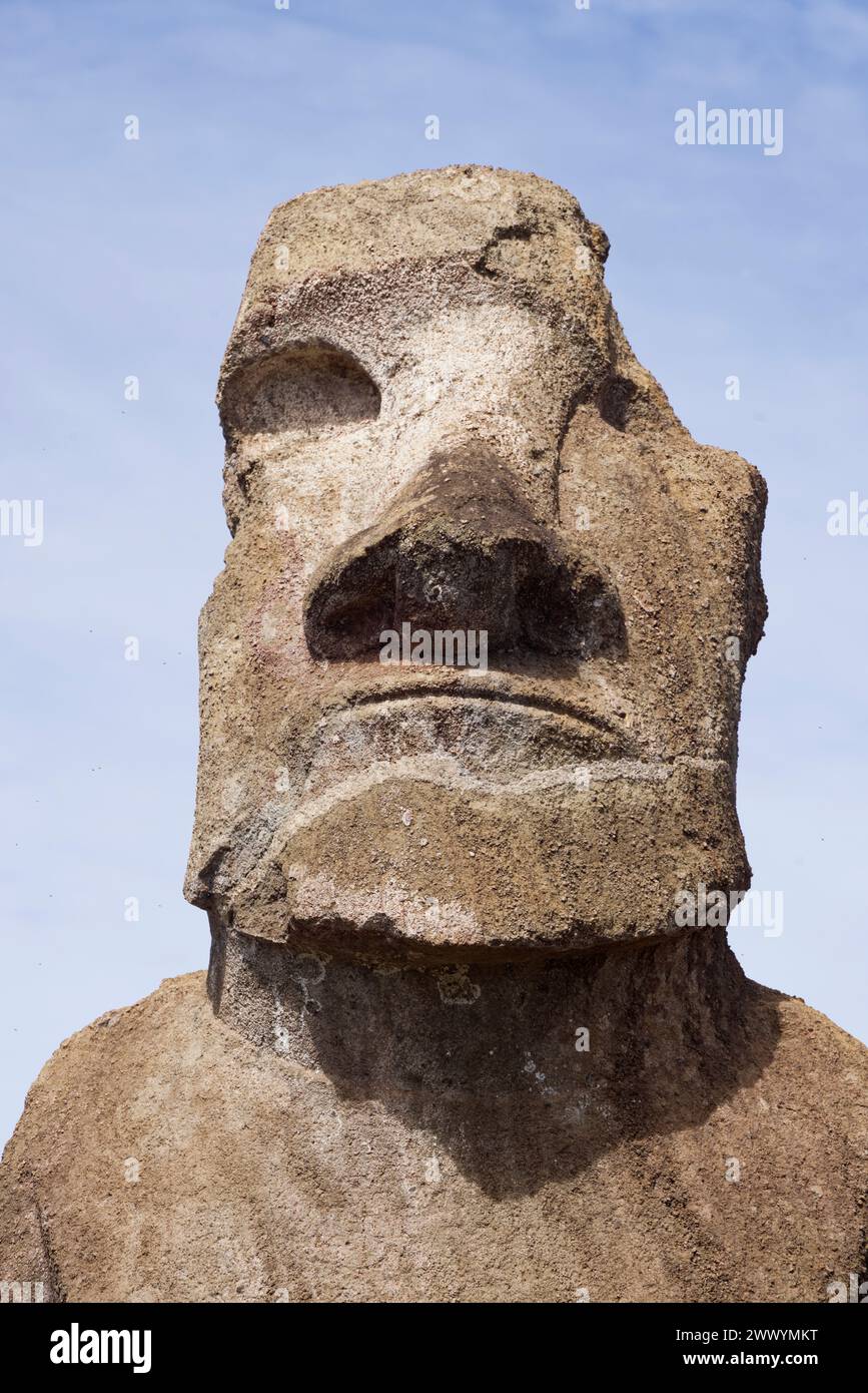 Easter Island, Chile. 29th Dec 2023. Archaeological site of Ahu Huri A ...