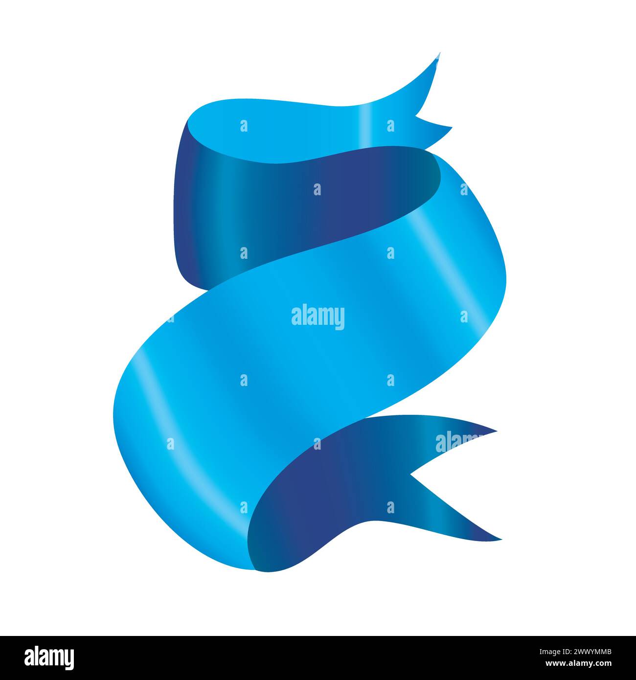 Blue Banner Ribbon, Vector Illustration Stock Vector Image & Art - Alamy