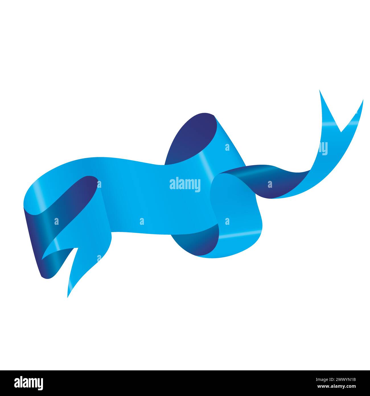 Blue Banner Ribbon, Vector Illustration Stock Vector Image & Art - Alamy