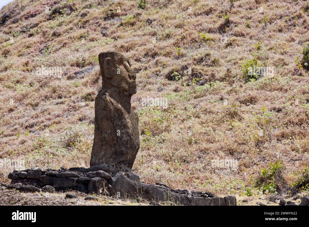 Easter Island, Chile. 29th Dec 2023. Archaeological site of Ahu Ature ...
