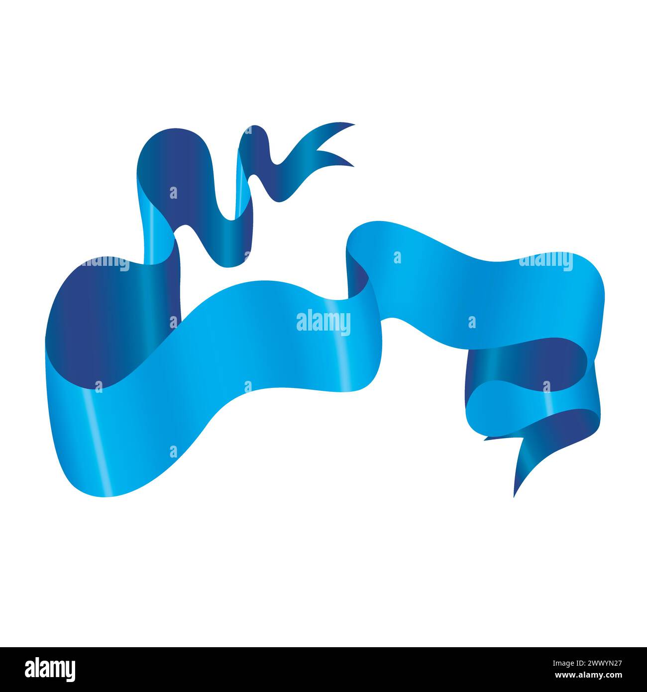 Blue Banner Ribbon, Vector Illustration Stock Vector Image & Art - Alamy