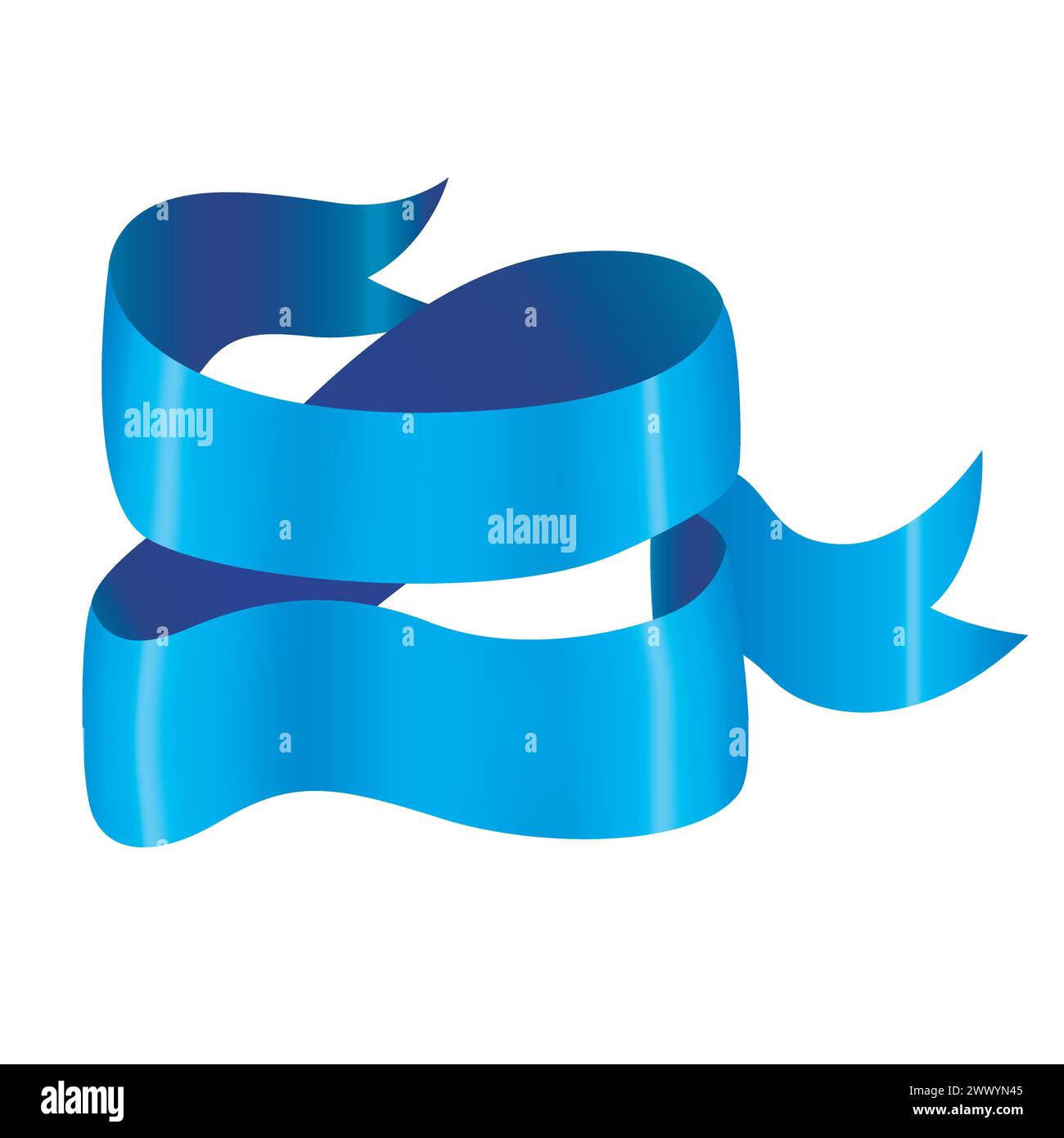 Blue Banner Ribbon, Vector Illustration Stock Vector Image & Art - Alamy