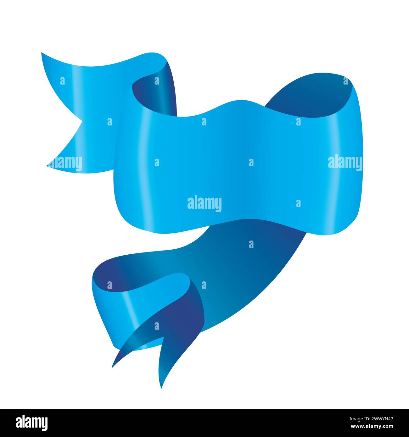 Blue Banner Ribbon, Vector Illustration Stock Vector Image & Art - Alamy